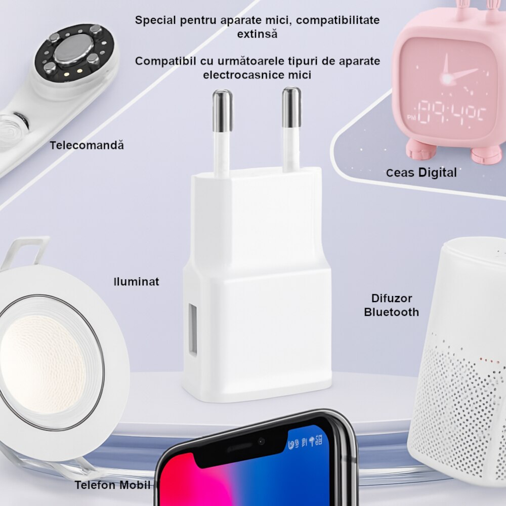 Adaptor priza USB MADGENIX, 5V 2A, incarcator universal pentru ...