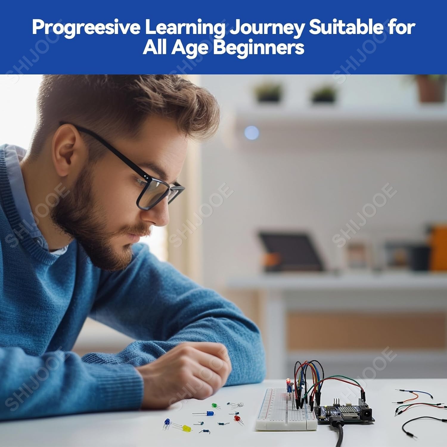 Kit de programare Arduino UNO R3，SHIJOOE®，Kit start componente ...