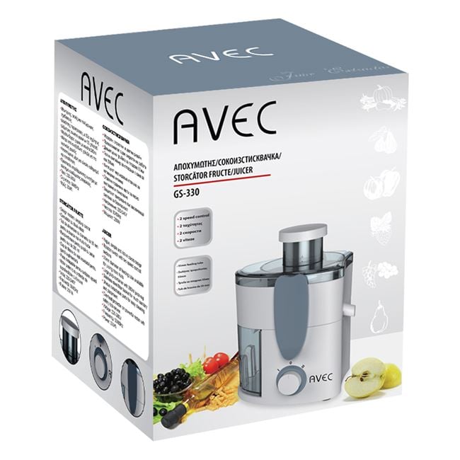 Storcator Fructe & Legume cu 2 Viteze 250W 280ml - AVEC - eMAG.ro
