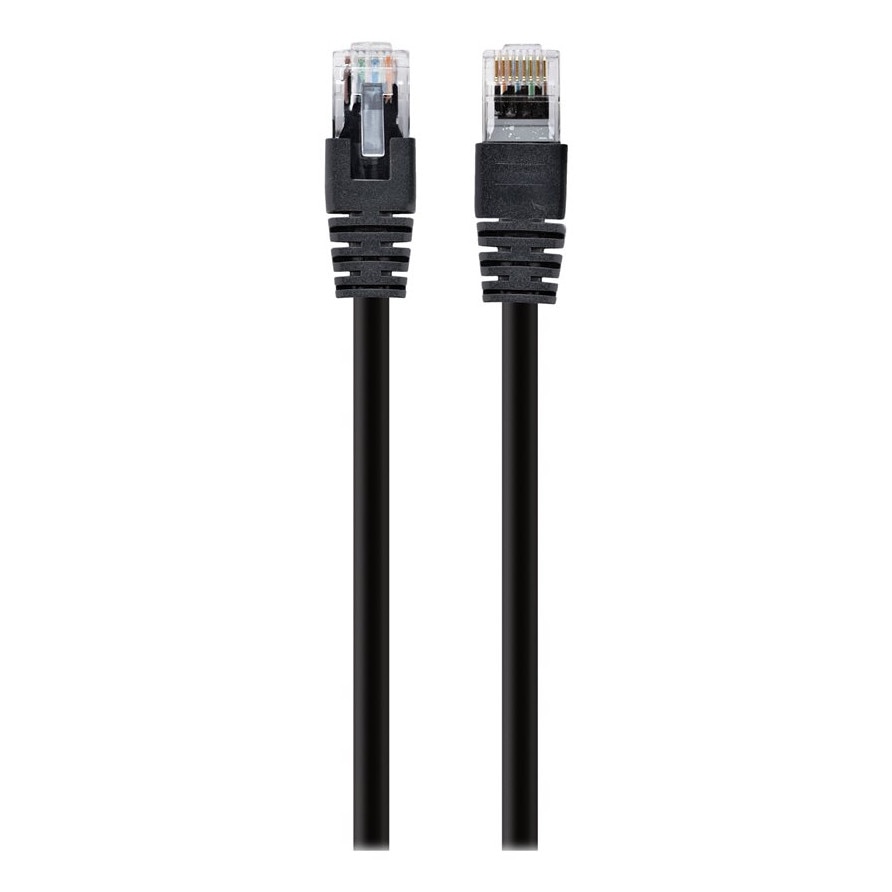 Cablu UTP Cat 5e Retea, Negru, 0.5m lungime, cu mufa conector RJ45 ...