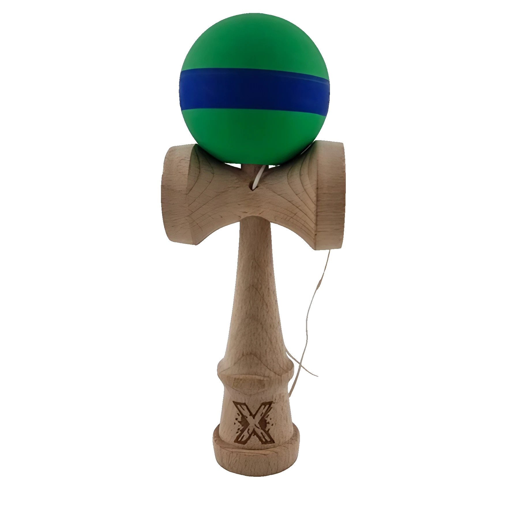 Kendama X Originala, Profesionala, Flippy, din Lemn, Rubber Grip, 18 cm ...