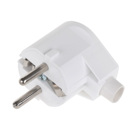 Conector Schuko 90 grade alb - eMAG.ro