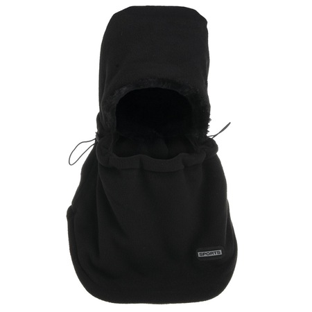 Cagula sport neagră cu captușeală fleece, șnur reglabil, pentru bărbați ...