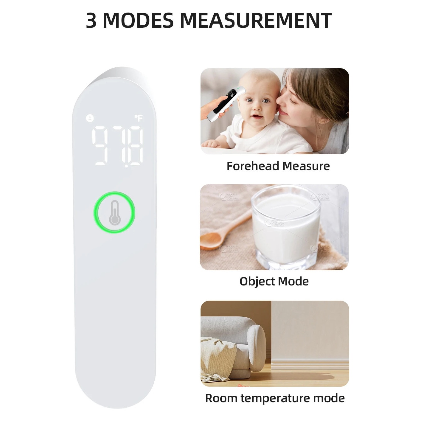 Termometru Digital cu Infrarosu, Alhena®, Non-Contact Pentru Frunte si ...