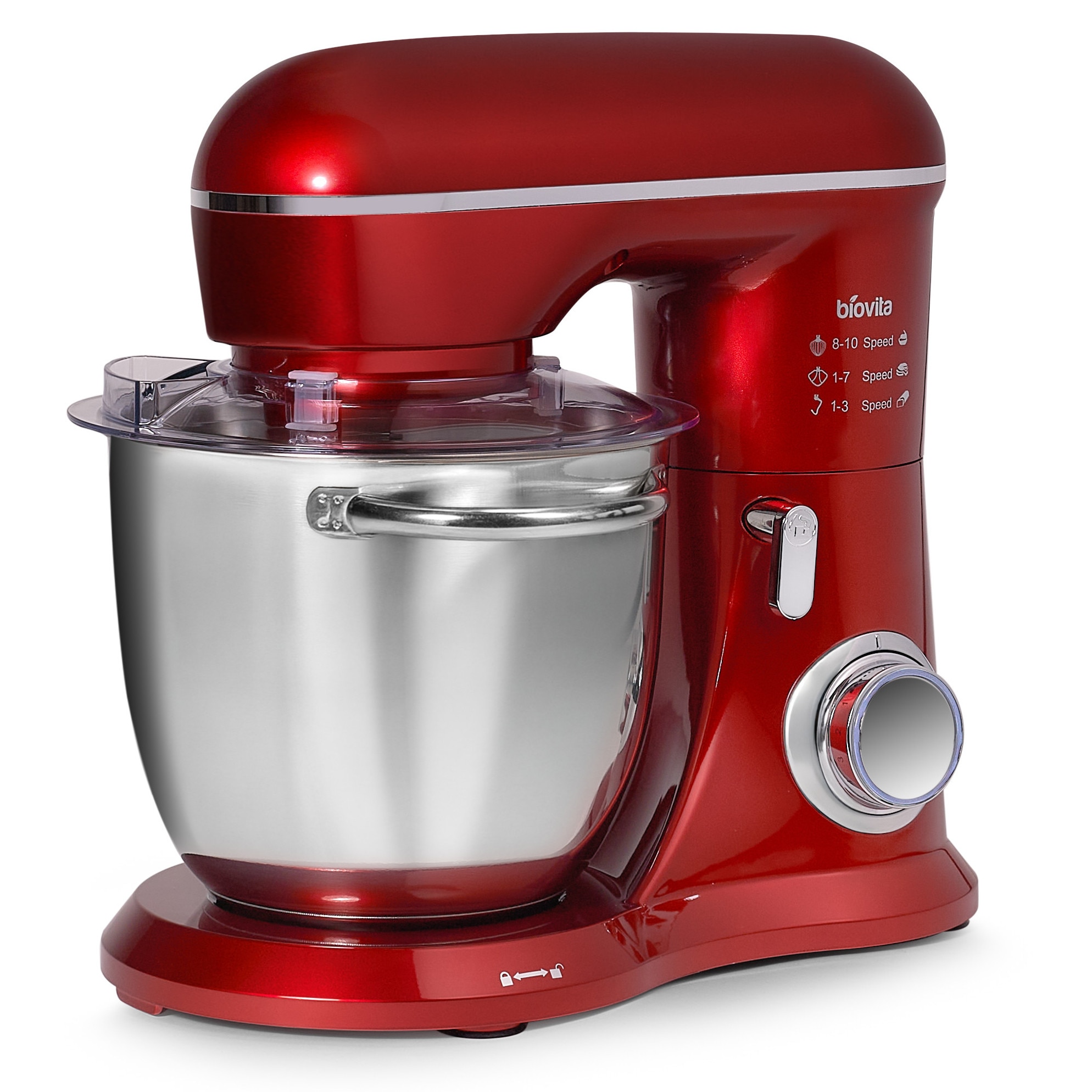 Mixer cu bol, Biovita ELLA, 1300W, Bol Inox 4.5L, 10 Viteze, 3 ...