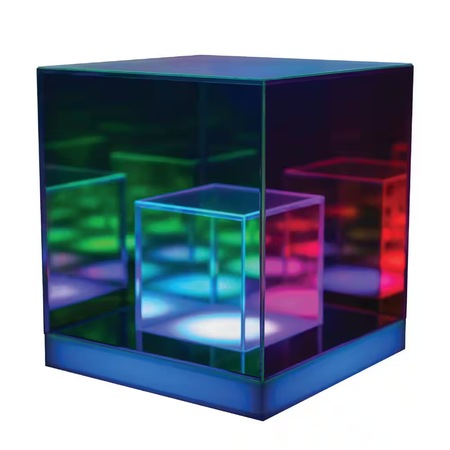 Lampa de masa LED RGB Infinity Cube, 1 buc - eMAG.ro