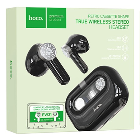 Casti Wireless Hoco (EW31), Casti Wireless, Ear Buds, BT 5.3, 150h ...
