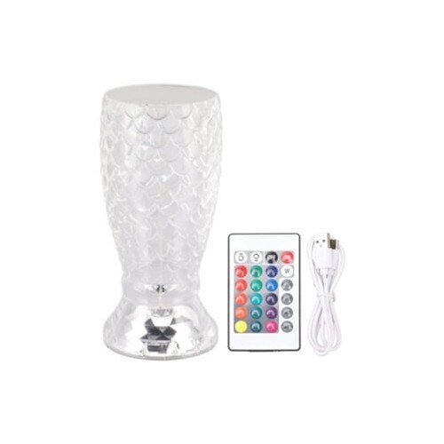 Veioza RGB cu 16 culori, control tactil, design solzi de peste, pentru ...