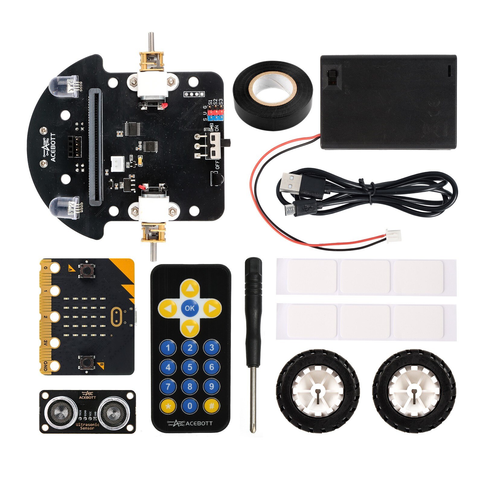 Комплект за обучение Tetea, TinkerBot Starter ESP32, безжичен контролер ...