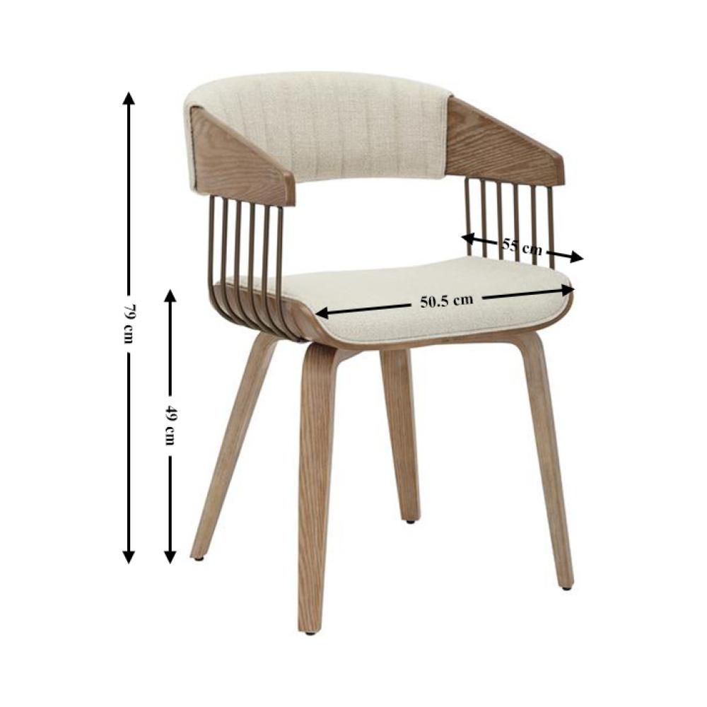 Scaun Living JY6342X-M, 51 x 55 x 79 cm, Culoare Bej - eMAG.ro