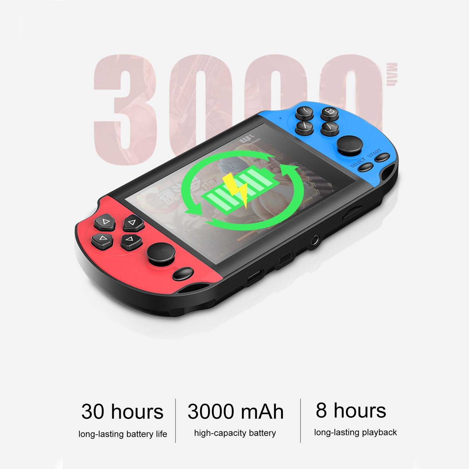 Consola de jocuri portabila cu dual stick, 8 GB, 1200 de jocuri ...