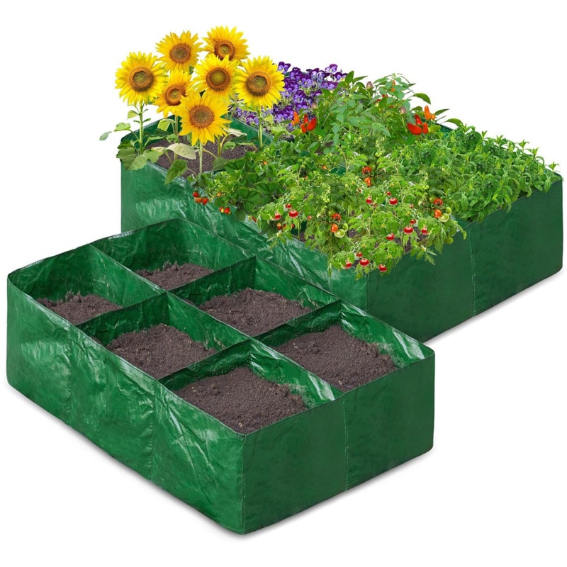 Set 2 Saci de Plantat Patrati, cu 6 Compartimente, Esther Beauty®, Saci ...