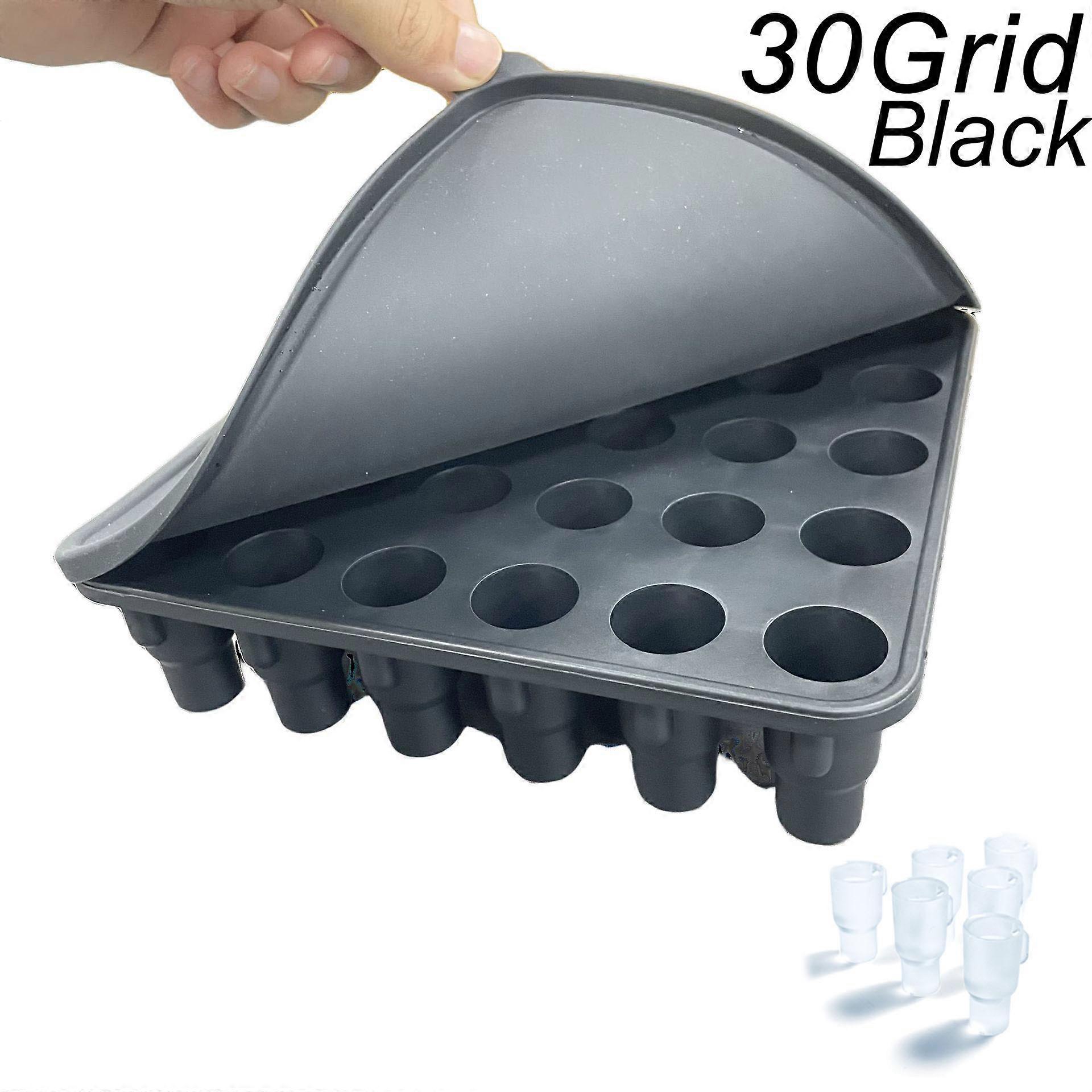 Forma cuburi de gheata, 30 grid, cilindrica, neagra, set - eMAG.ro