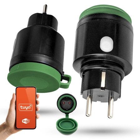 Priza exterioara Wi-Fi Tuya, etansa, 16A, 230V, 50x50x66mm - eMAG.ro