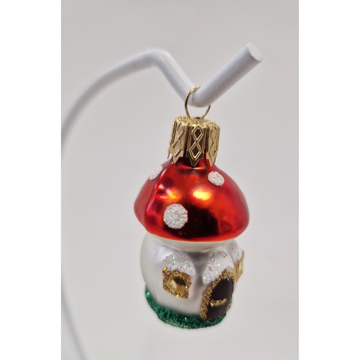 Glob de Craciun, decorat manual, multicolor, 5.5x2.5x5.5cm, set 1 ...