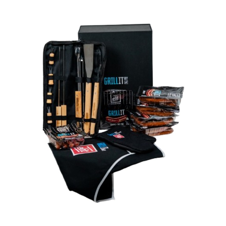 Kit complet pentru gratar, 3 caserole carnati Grill IT BBQ, 3 caserole ...