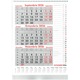 Calendar de perete triptic cu planificator, format A3, anul 2026, 12 ...