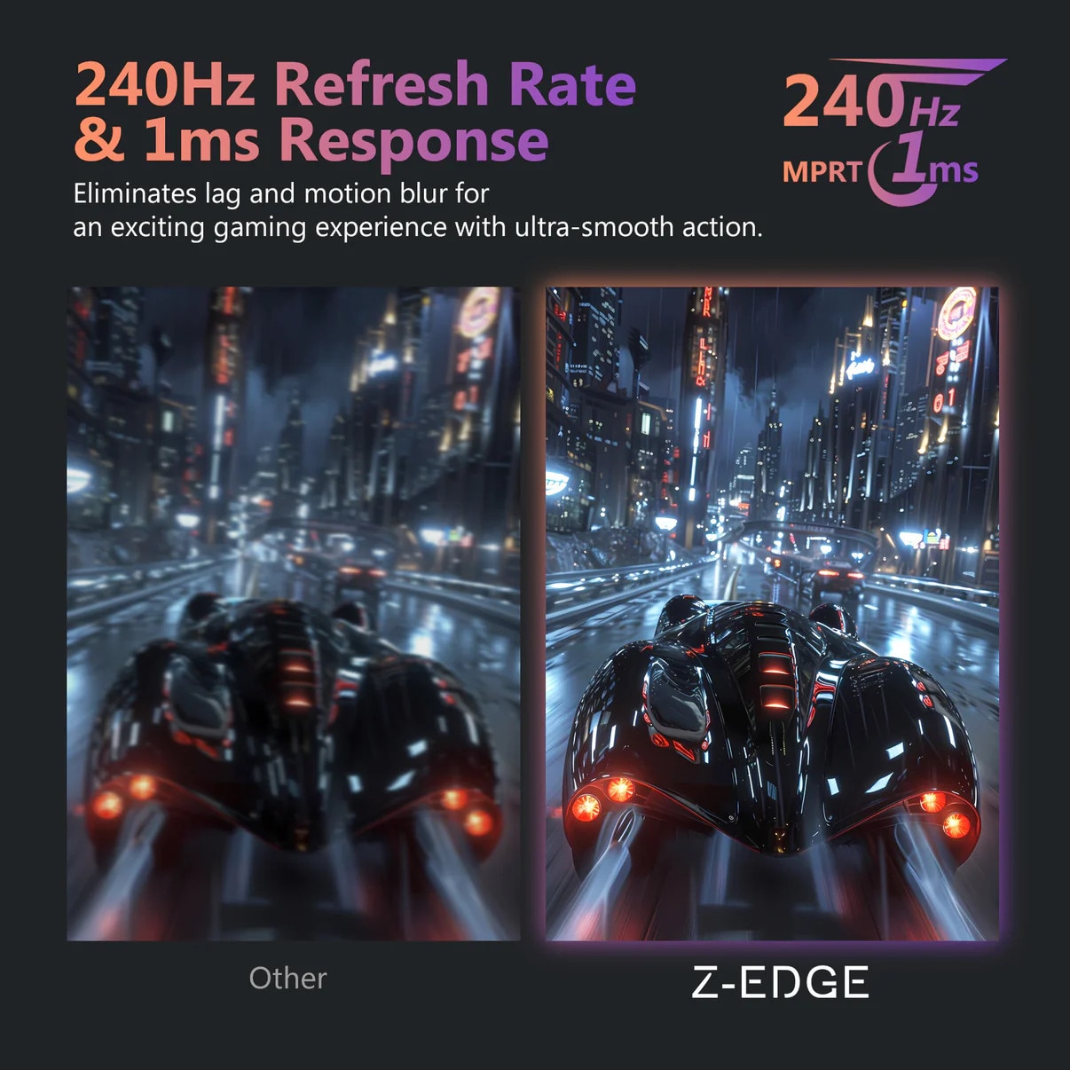 Monitor Gaming Z-Edge 27 inch FHD 240Hz 1ms FreeSync Alb - eMAG.ro