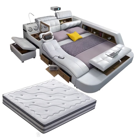 Pat inteligent multifunctional King Size 180×200 cm, cu saltea premium ...