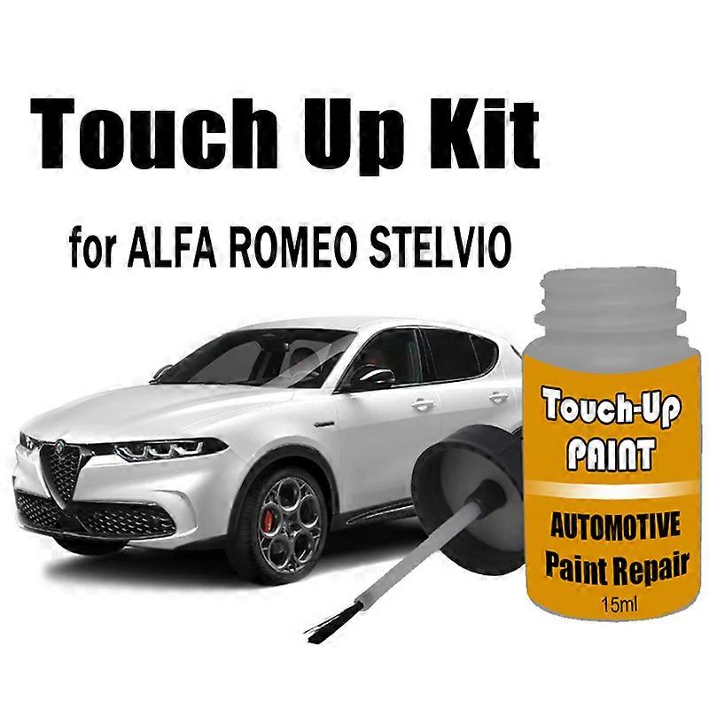 Autófesték készlet retusáláshoz, ALFA ROMEO STELVIO, fehér, ecsettel ...