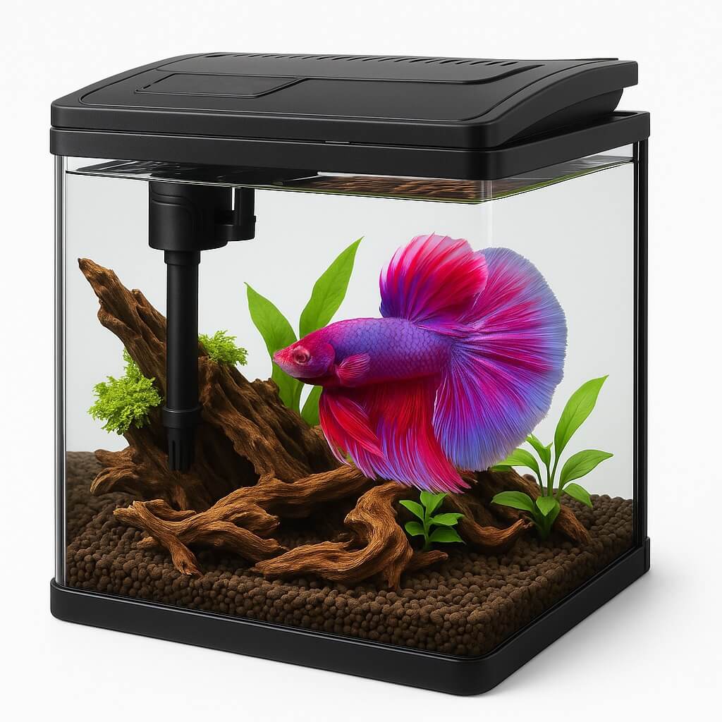 Acvariu peste Betta 10L, Perfect Tank Betta acvariu mic pesti cu capac ...