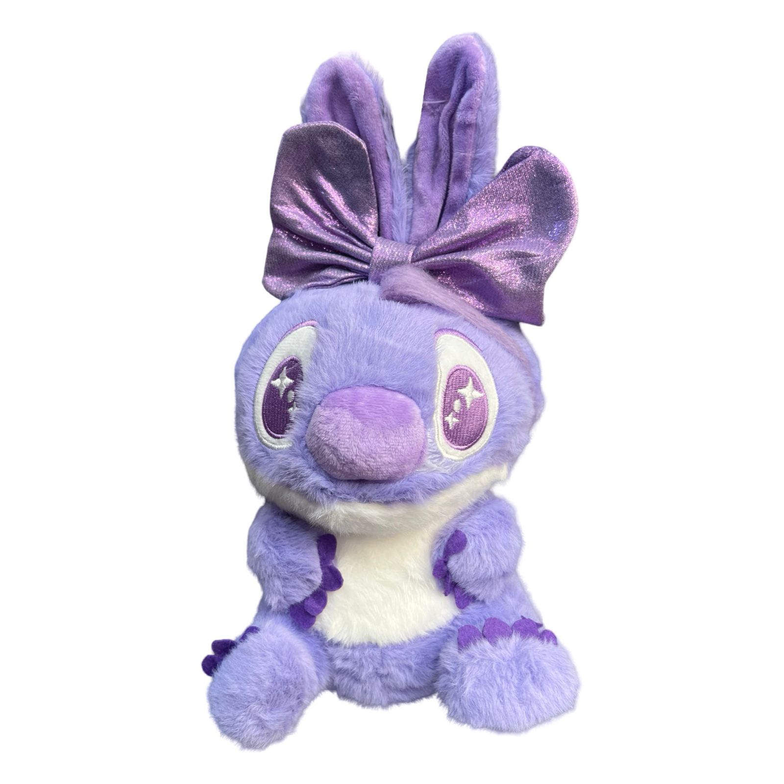 Stitch de plus Candy Stitch jucarie pufoasa colorata cu funda mare mov ...