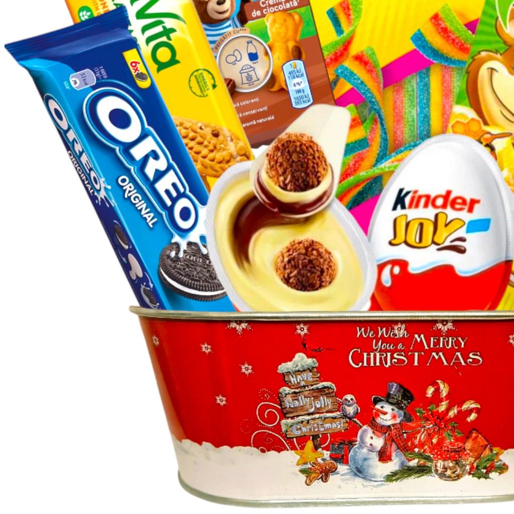 Pachet Cadou Copii Craciun & Mos Nicolae, model Kids Joy, cu Ou Kinder ...