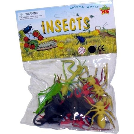 Set figurine insecte din plastic HANG SHUN, 12 tipuri, 6x8cm ...