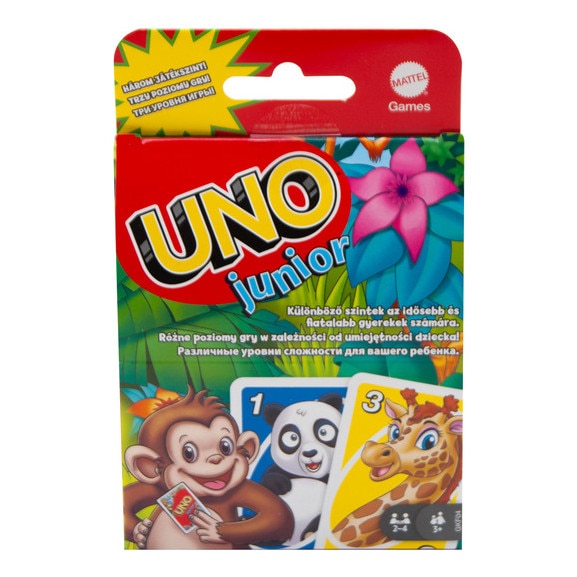 Joc de cărți, Uno, UNO Junior, 56 de cărți, pentru copii - eMAG.ro