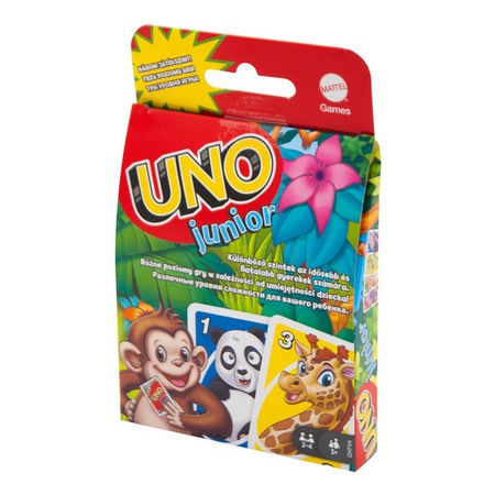 Joc de cărți, Uno, UNO Junior, 56 de cărți, pentru copii - eMAG.ro