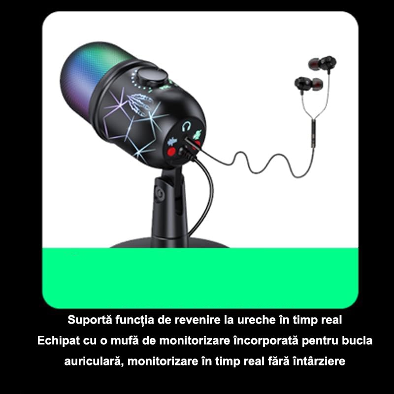 Microfon Condensator, Microfon Condensator Pentru Jocuri cu RGB ...