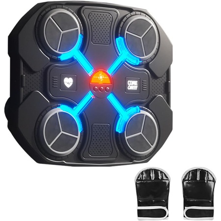 Set masina de box cu manusi, Omelivon, conexiune Bluetooth, difuzor ...