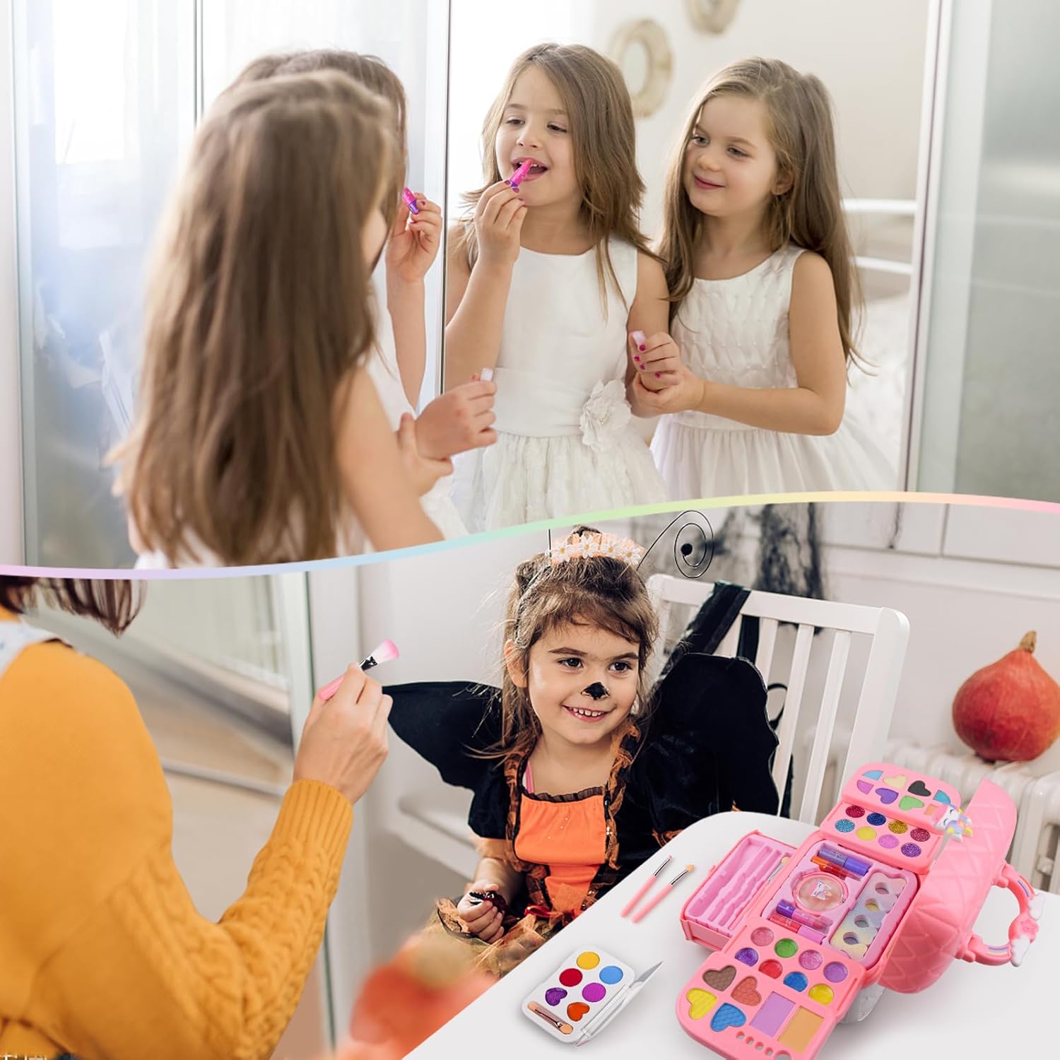 Trusa de machiaj pentru copii, Set Make-Up Zree, 80 de elemente ...