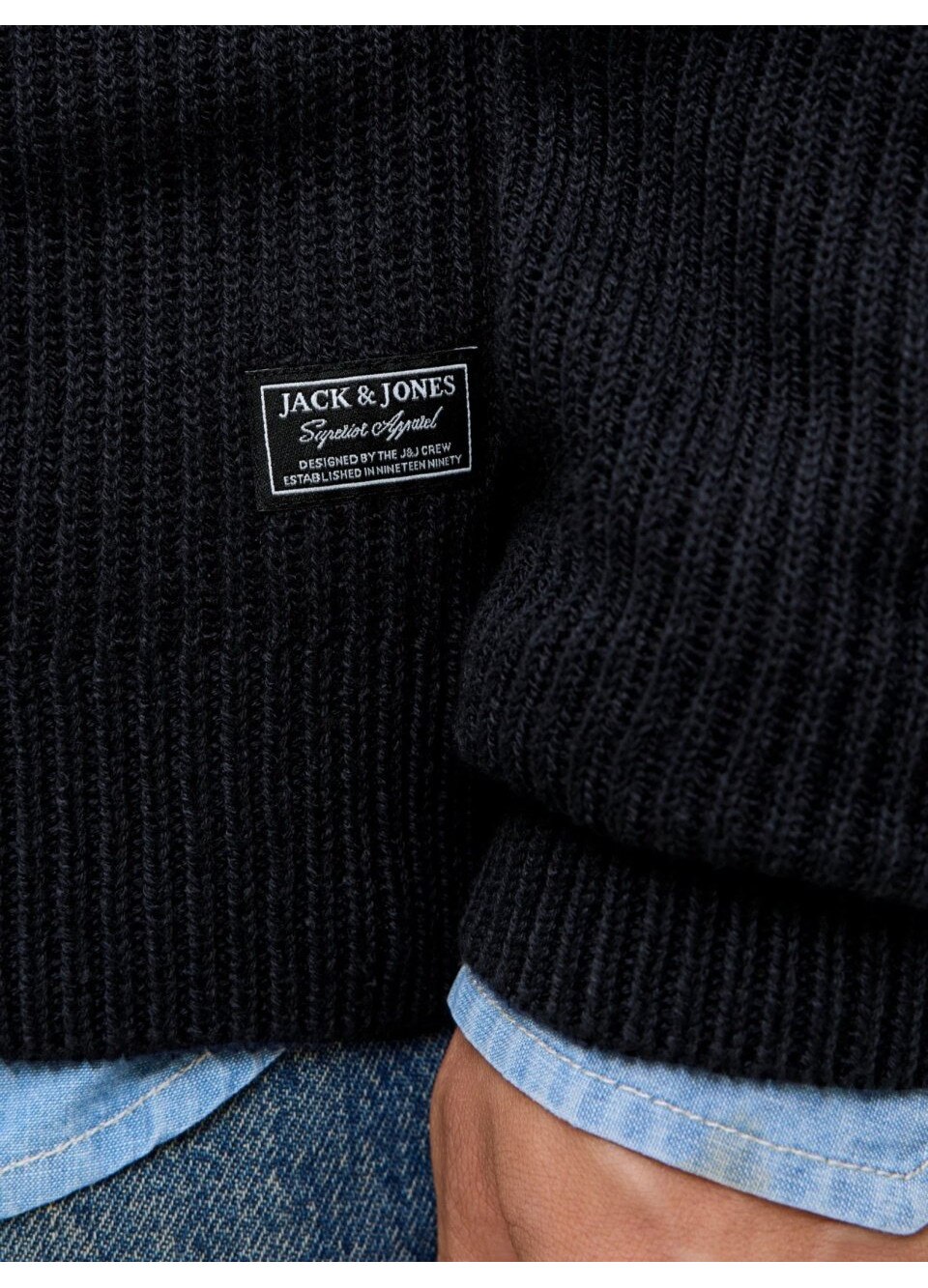Jack & Jones Cardigan barbati cu fermoar si guler inalt, Regular fit ...