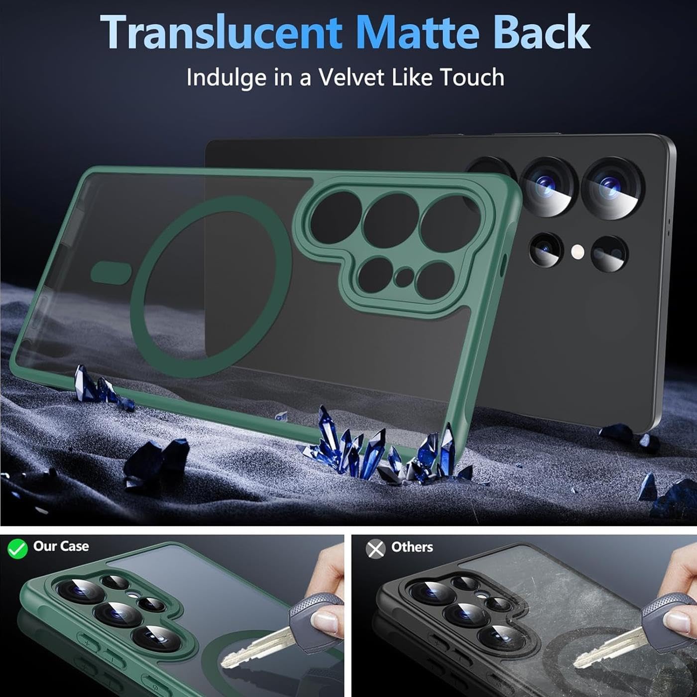 Husa Matte MagSafe pentru Samsung Galaxy S25 Ultra 5G, protectie ...