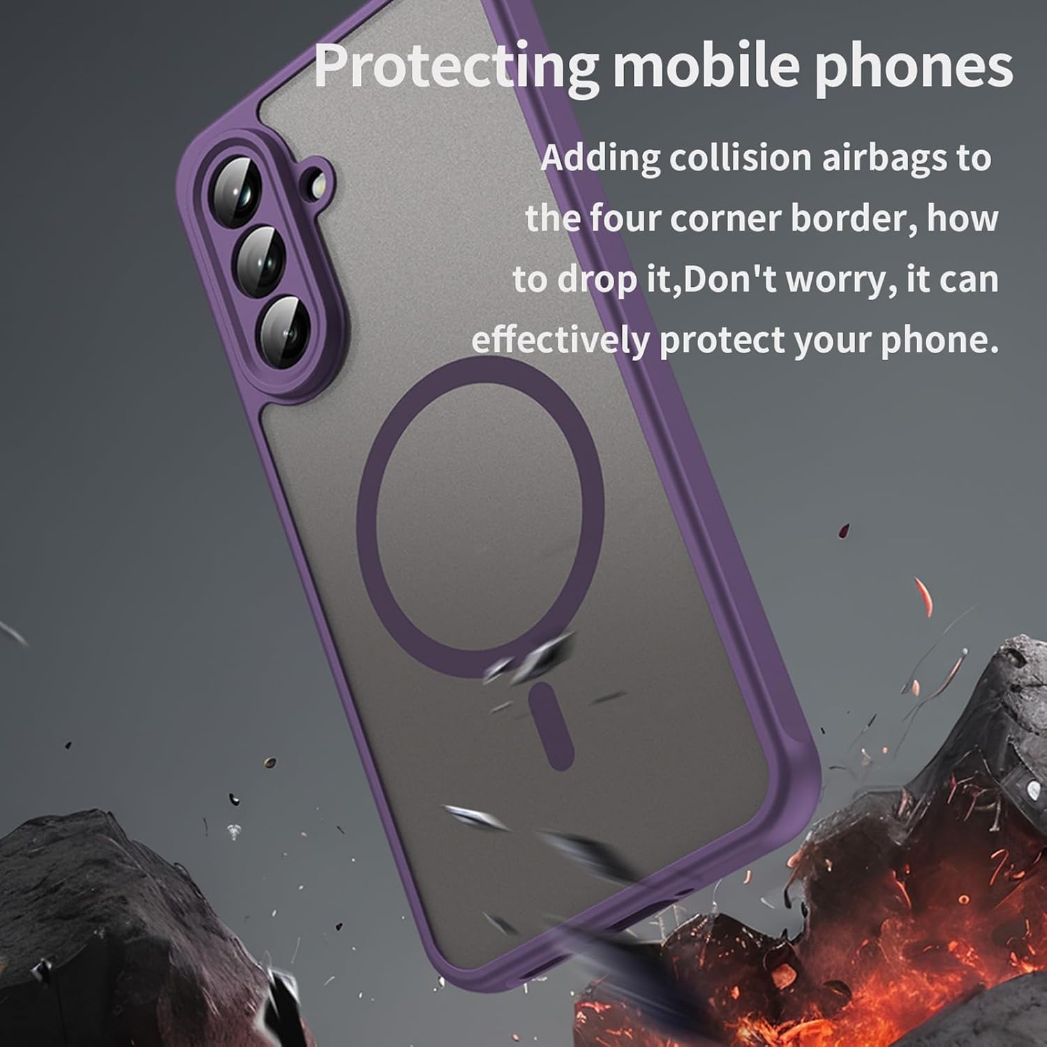 Husa Matte MagSafe pentru Samsung Galaxy A36, protectie completa ...