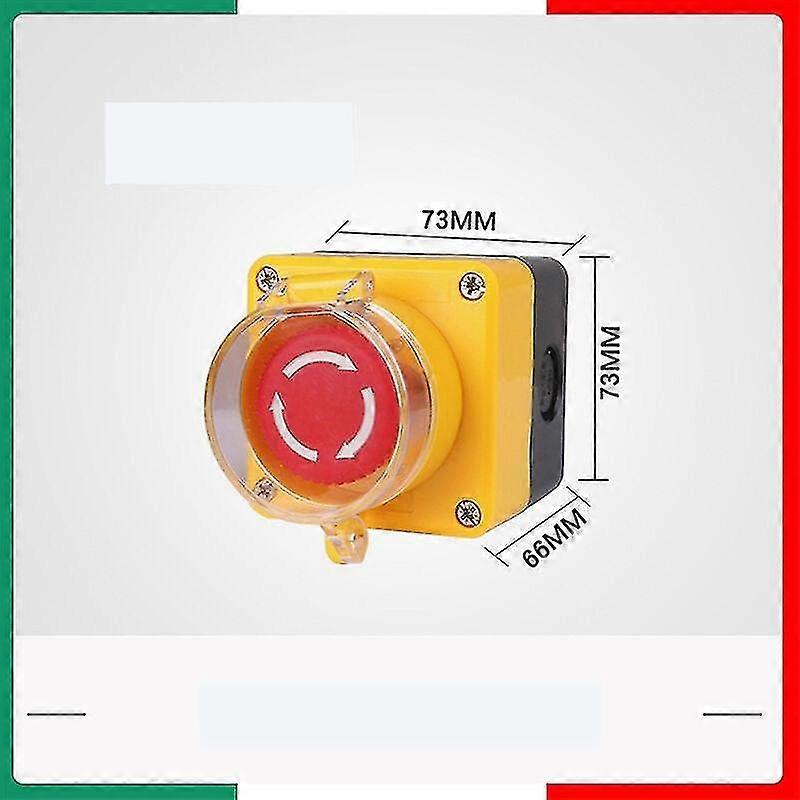 Buton de oprire de urgenta, cu capac protector transparent, IP65 ...