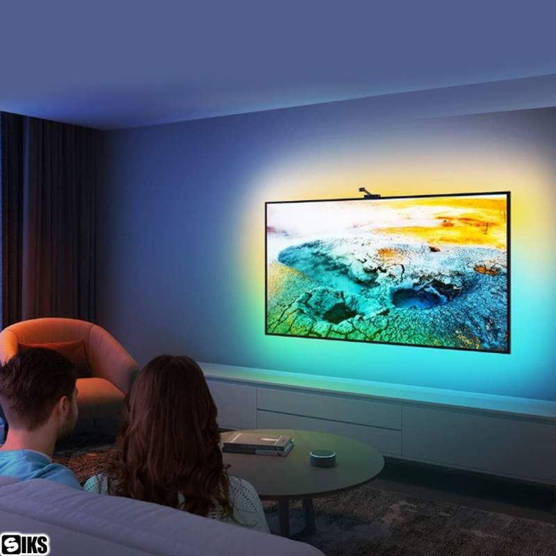 Banda Led Smart SIKS Pentru Fundal TV, 5 Metri, Kit Profesional TV ...