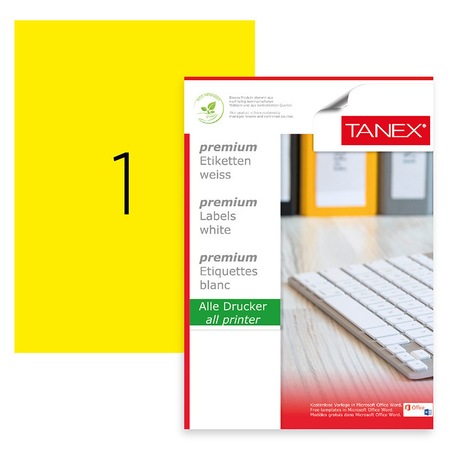 Etichete Color Autoadezive, 1/a4, 210 X 297mm, 25 Coli/top, Tanex ...