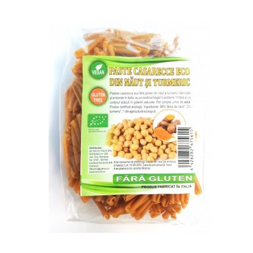 Paste casarecce BIO fara gluten cu naut si curcuma, 250g - eMAG.ro