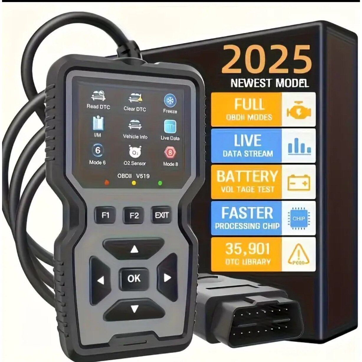 Scanner auto, ecran color, universal, pt motor, citeste si sterge erori ...