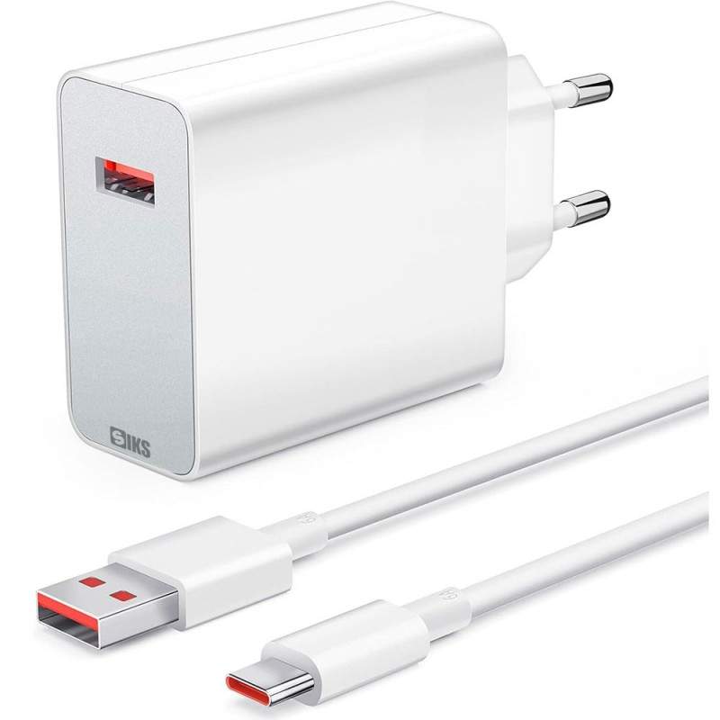 Incarcator Fast Charge Tip-C SIKS, 120W, Mufa USB, Cablu De Incarcare ...
