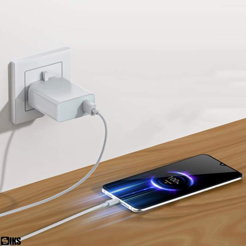 Incarcator Fast Charge Tip-C SIKS, 120W, Mufa USB, Cablu De Incarcare ...