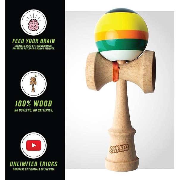 Kendama Sweets Kendamas Prime 5 Stripe Poncho, design colorat, lemn de ...