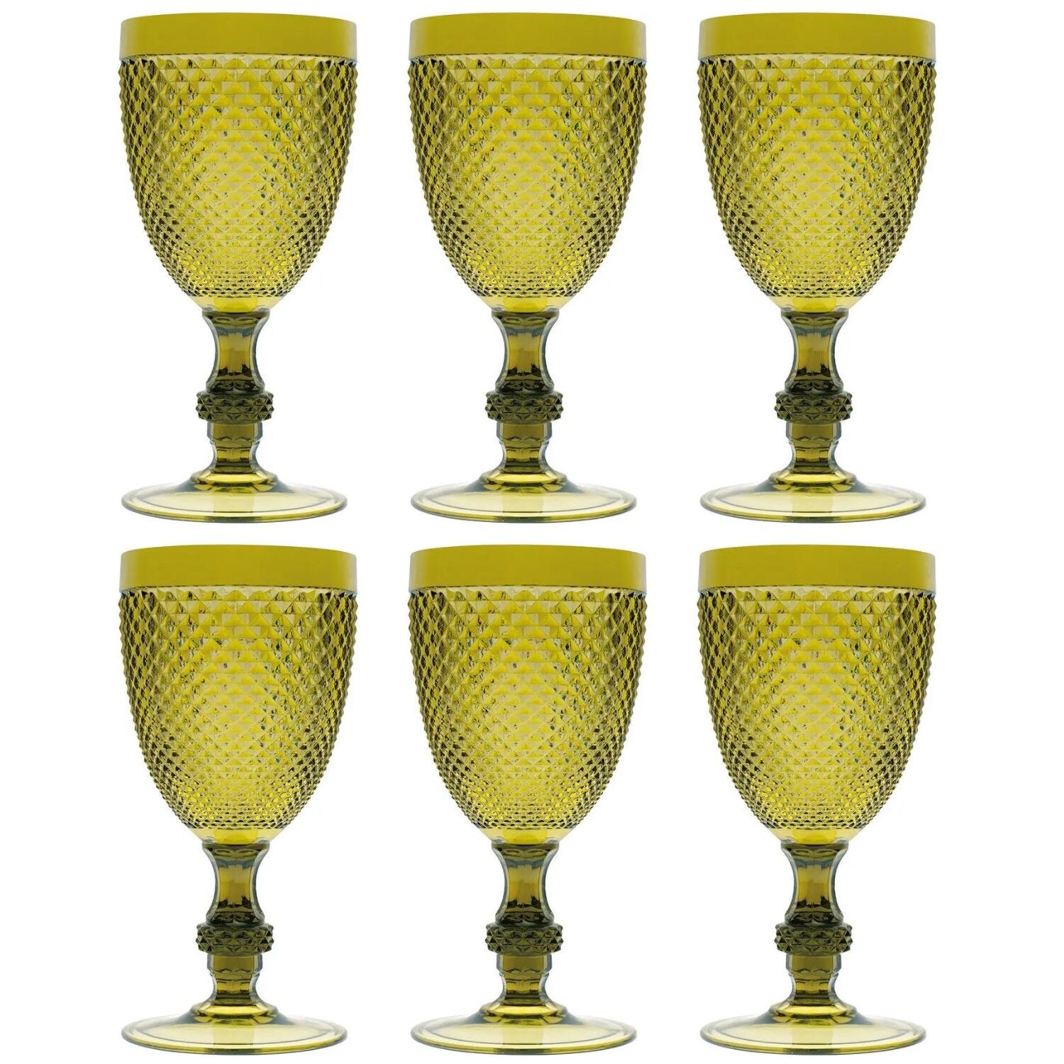 Pahare Excelsa Diamond set 6 bucati, 390 ml, verde, plastic - eMAG.ro