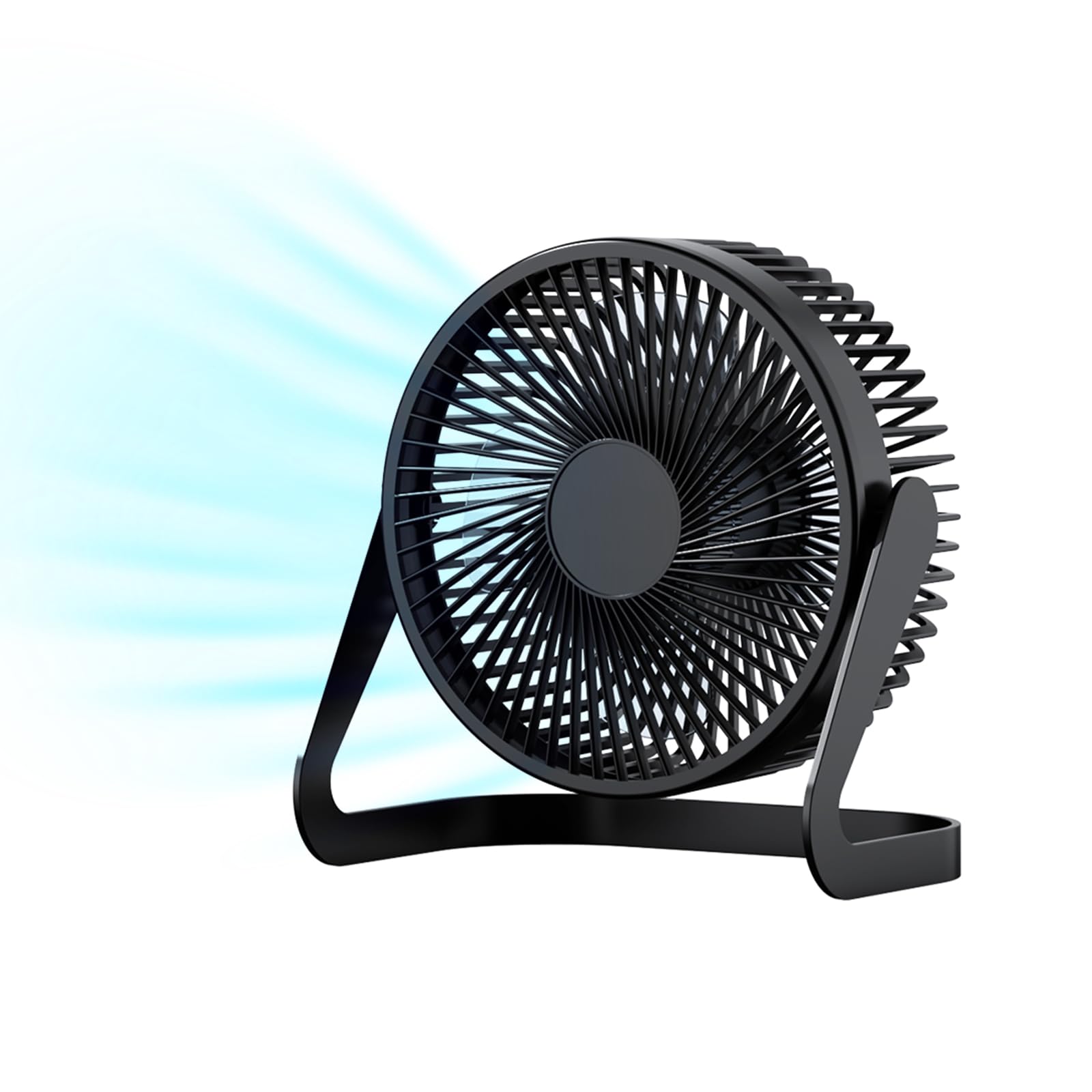 Ventilator de birou, FUNJEO F06, Flux de aer puternic, 2 viteze, Rotire ...