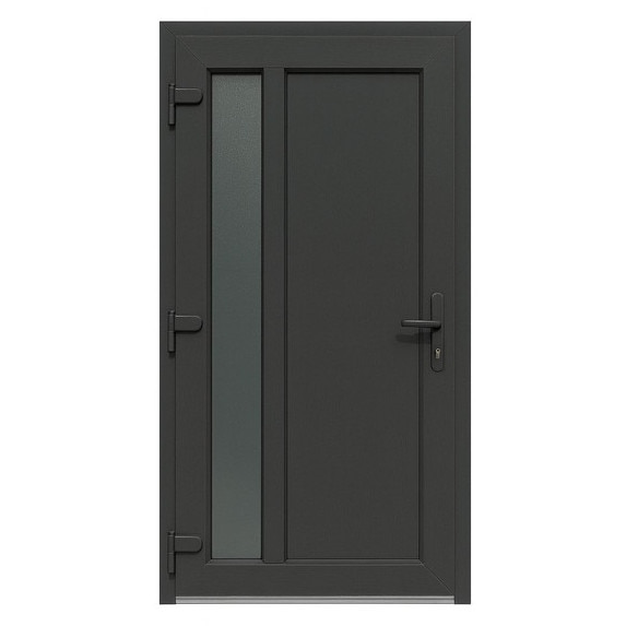 Usa exterior termopan(PVC) Della, culoare antracit, dimensiune 110x180 ...