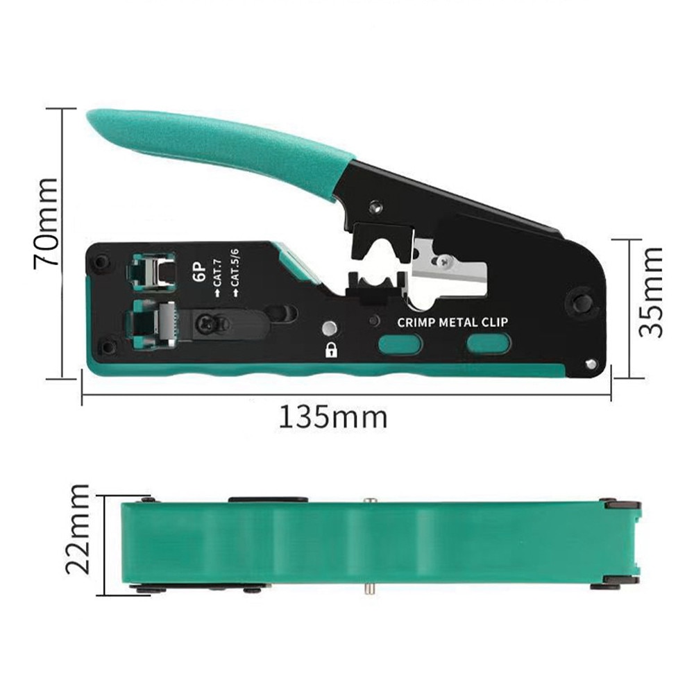 Cleste crimpare RJ45, DONFANLIA®, Multifunctional, Pass through ...