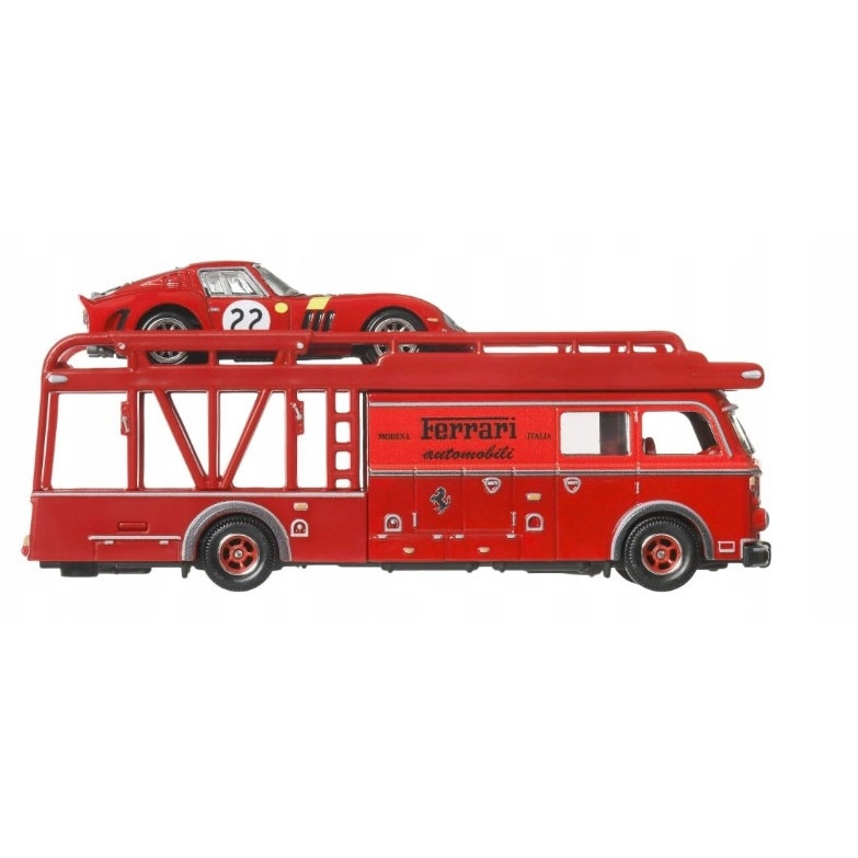 Set masinute metalice Hot Wheels, Ferrari 250 GTO & Fiat 642 #83 Team ...