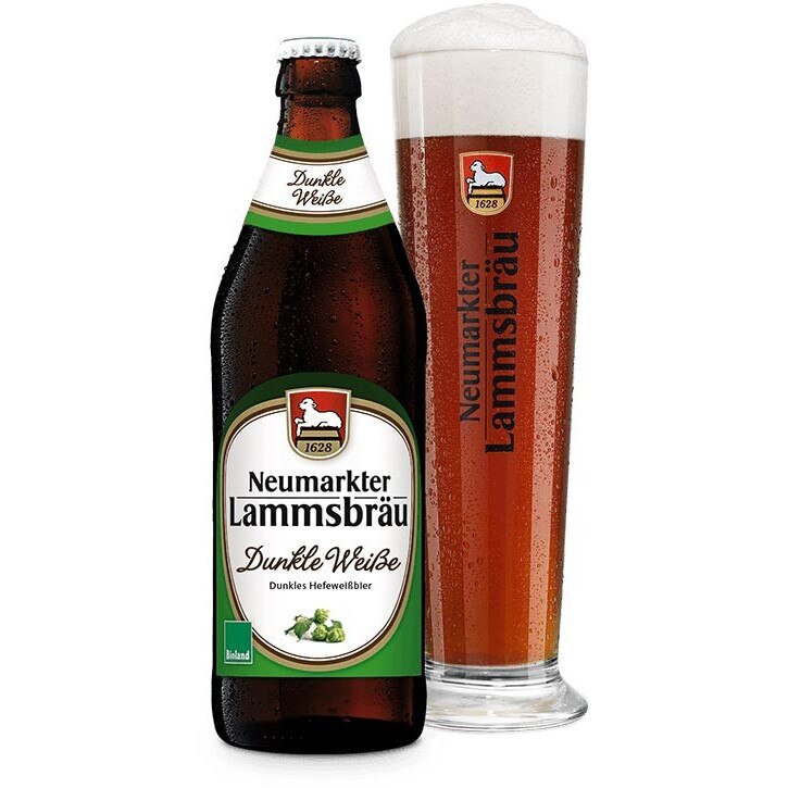Bere bruna nefiltrata din drojdie de grau, 500ml Neumarkter Lammsbrau ...
